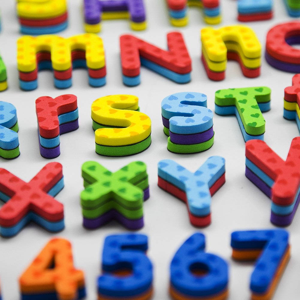 Magnetic Letters and Numbers, Fun Alphabet Kit for Kids, ABC Educational Toys, Refrigerator Magnets with Dry Erase Magnetic Board Preschool Toy - 112PCS