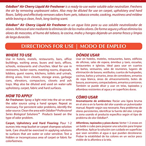 OdoBan Professional Series Ready-to-Use Air Liquid Air Freshener, Set of 3, 1 Gallon Each, Cherry, Spring Fresh and Lavender Variety