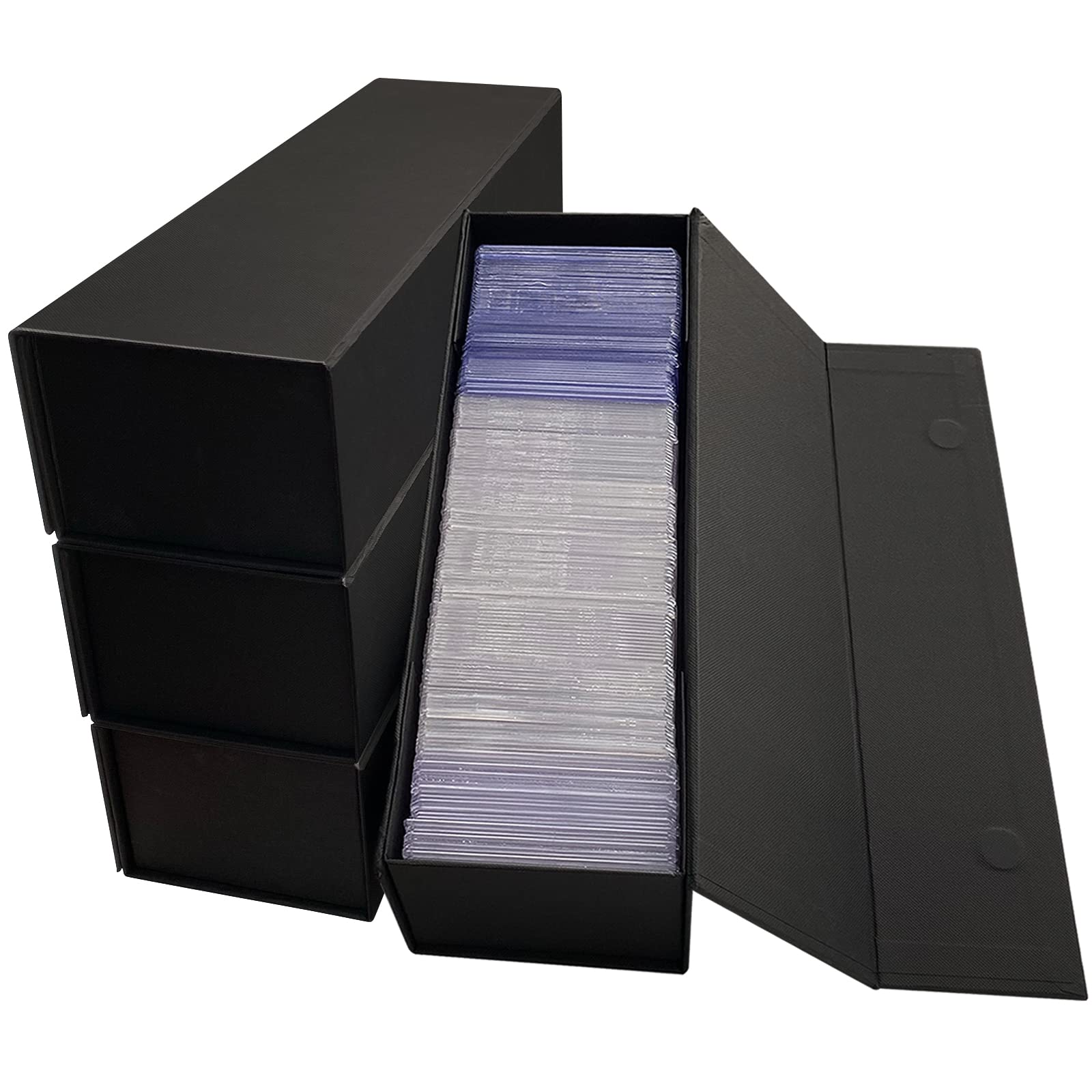 Vowcarol 800-Count Trading Card Storage Box, White Magnetic Box 4 PACKS