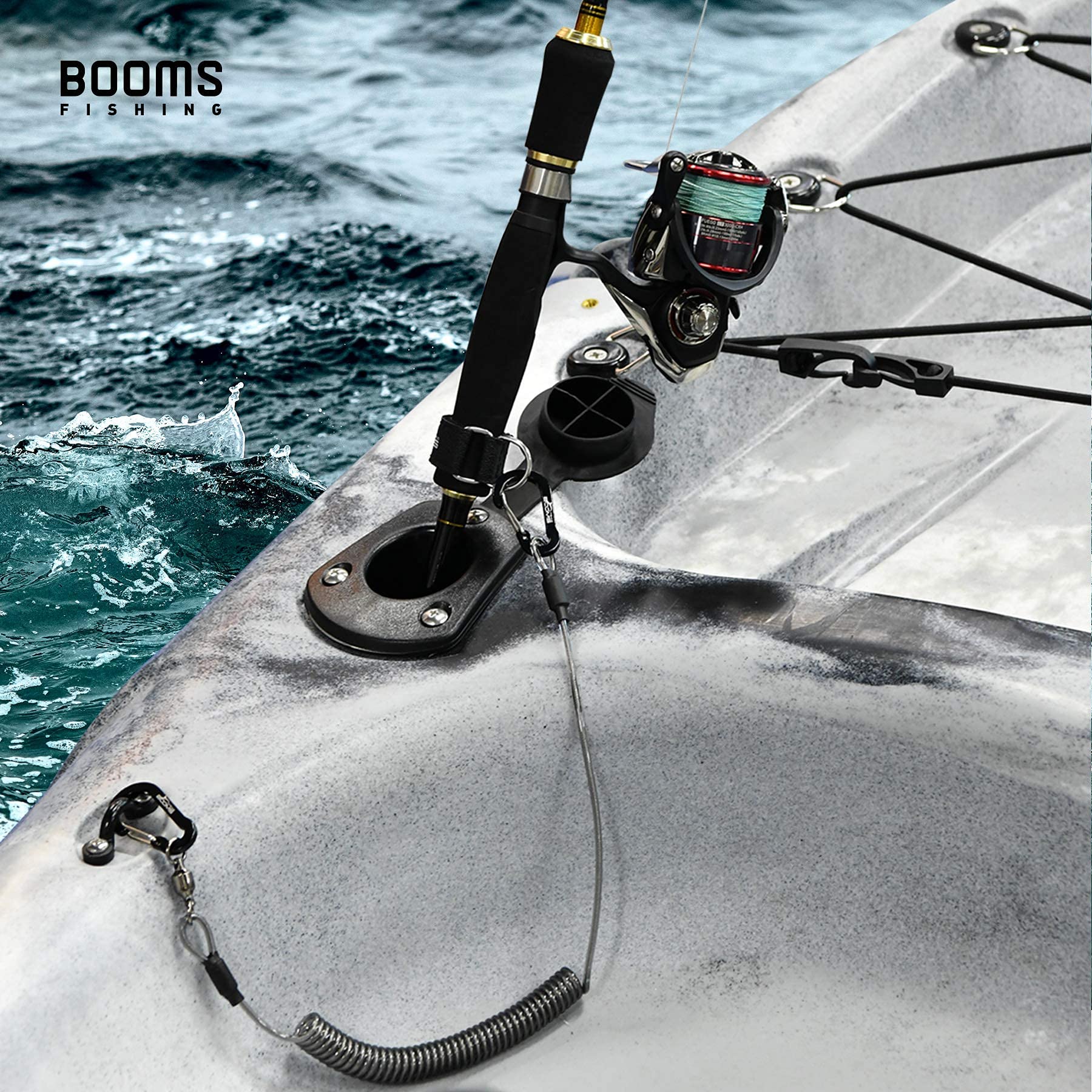 Booms Fishing T02 Coil Lanyard and RB1 Rod Tie Straps