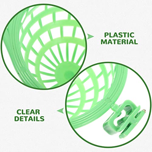Mipcase 2pcs Plastic Bird Nest, Canary Nest Plastic Hollow Hanging Cage Finch Parrot Canary Pigeon Nest Bowl Eggs Hatching Tool Pan, Bird Breeding Hut Nest Pan