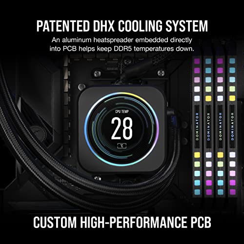CORSAIR DOMINATOR PLATINUM RGB DDR5 32GB (2x16GB) DDR5 6000MHz CL36 AMD EXPO Intel XMP iCUE Compatible Computer Memory – Gray (CMT32GX5M2D6000Z36)