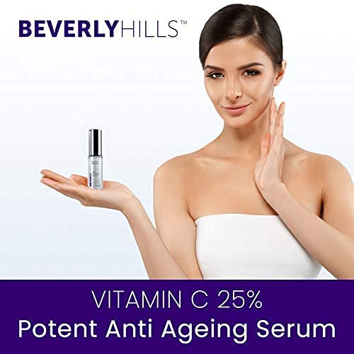 Beverly Hills Vitamin C Serum for Face, Unisex, Skin Serum, Hydrating and Protective, Soothes Irritation, 25% Vitamin C, 1 oz