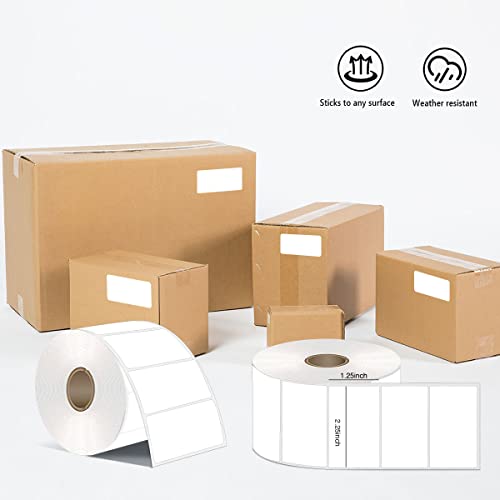 PARLAIM 2.25 x 1.25 Inch Rectangle Color-Code Stickers,1000per Roll Square Label Dispenser Box,White Stickers Label for Office Home (White)