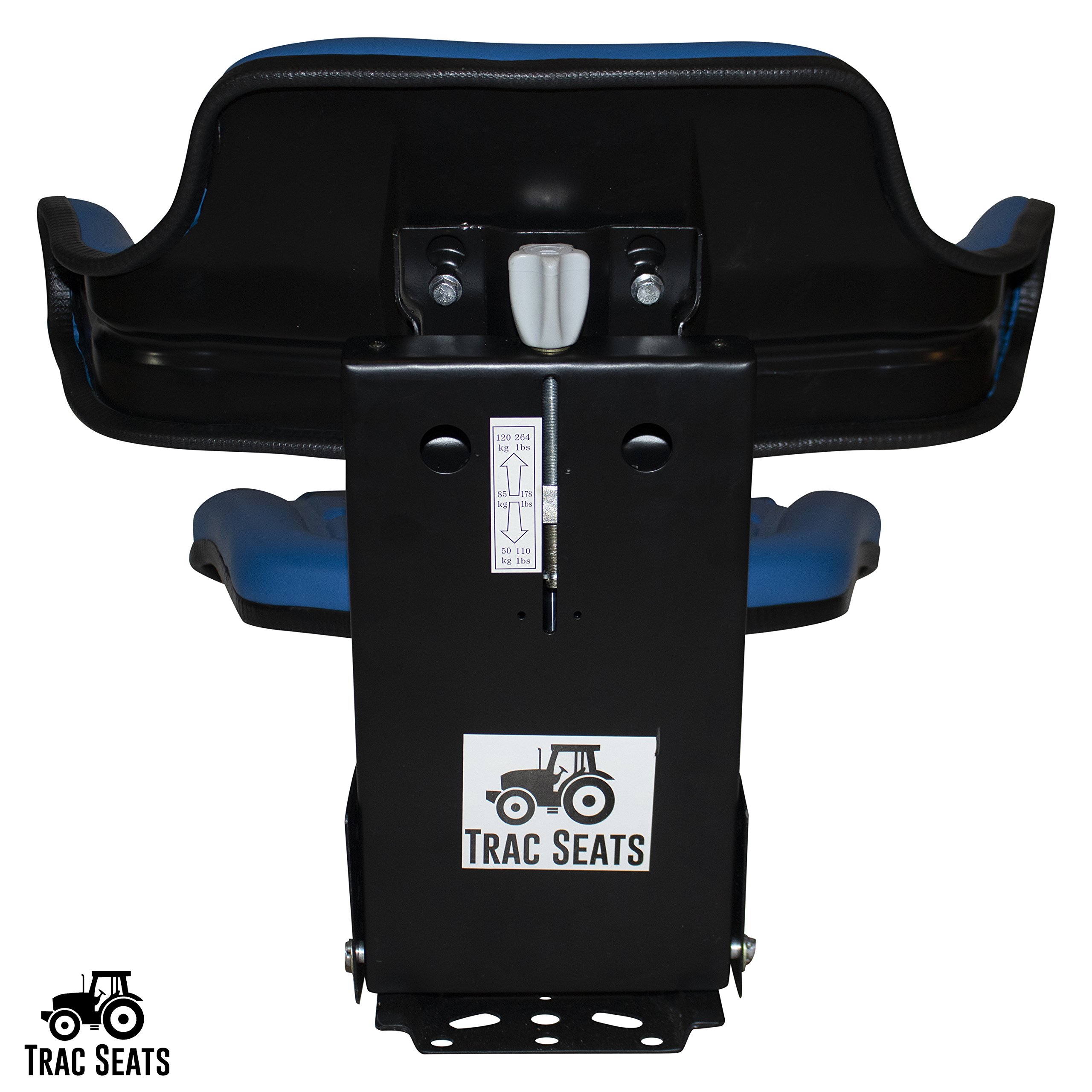 BLUE TRAC SEATS BRAND WAFFLE STYLE UNIVERSAL TRACTOR SUSPENSION SEAT WITH TILT FITS FORD/NEW HOLLAND 3900 3930 3910 5000 5100 5600 5610 5900 5910 (SAME DAY SHIPPING - Delivers in 1-4 Business days