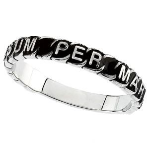 Bonyak Jewelry To Jesus Through Mary Total Consecration Ring in Sterling Silver - Size 7