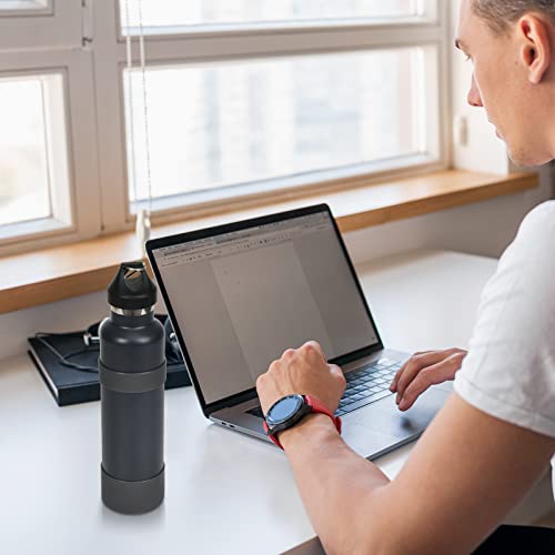 Miracredo 2 PCS Silicone Water Bottle Boot, Protective Silicone Sleeve, Anti-Slip Bottom Cover with Silicone Ring, BPA Free, Compatible with Simple Modern, Iron Flask, Thermoflask, Hydro Flask