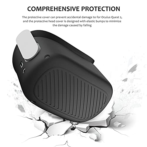 WANGQ VR Silicone Facial Cover, For Orzero Silicone Protective Headset Cover Compatible for Quest 2, Oculus Quest 2 Accessories (White)