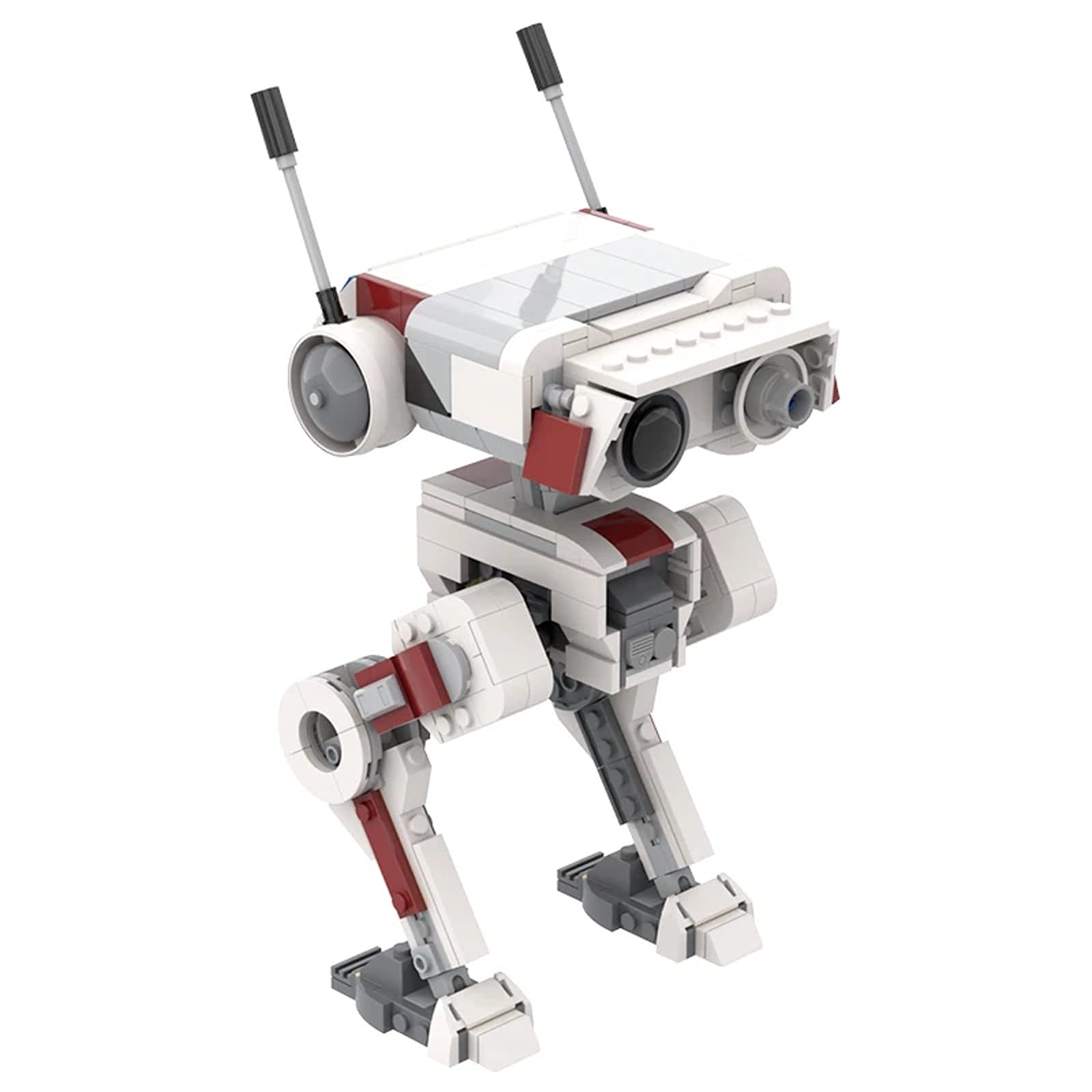 WANZPITS Buildmoc MOC-33499 Fallen Order BD-1 Robot Building Block War Building Block Model Home Office Decoration Puzzle Game Toy Best Gift,White