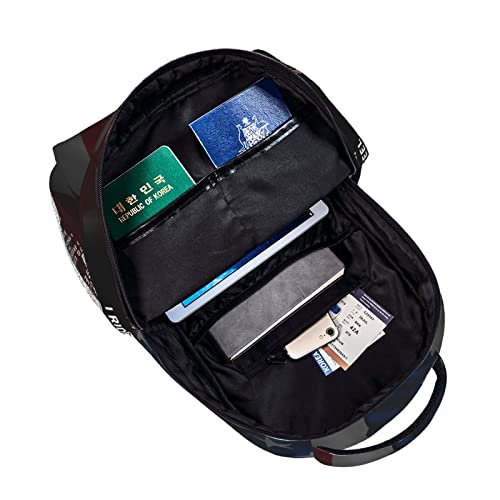 FuriTou Motocross Dirt Bike American Flag Backpack Motorcycle Biker Double Shoulder Bag Laptop Bagpack for Men Women Bookbag for Work Camping Travel