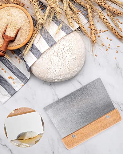 DOYOLLA Bread Proofing Baskets (Set of 3, 8.5inch), Sourdough Bread Making Supplies w/Bread Lame and Scraper, Dough Proofing Rising Bowls Kit for Sourdough Starter