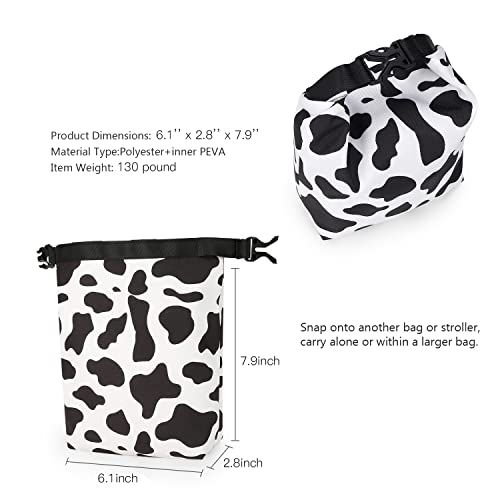 MOV COMPRA Insulated Snack Bag- Women Reusable Sandwich & Snack Bags, Leakproof Food Storage Small Lunch Bag For Picnic,Work(Small,Milk