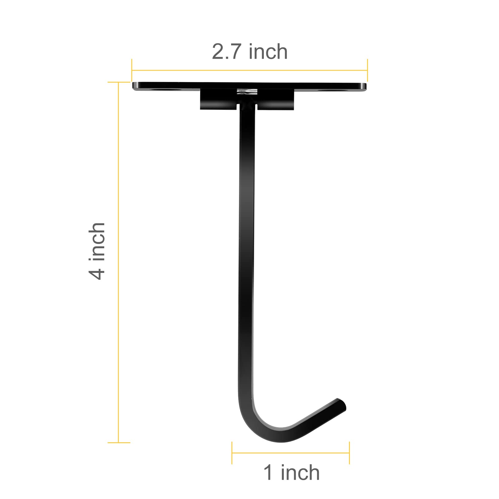 DAJIANG Banana Hook, Metal Banana Hanger Under Cabinet to Keep Bananas Fresh, Banana Holder for Bananas or Other Kitchen Items (Black)