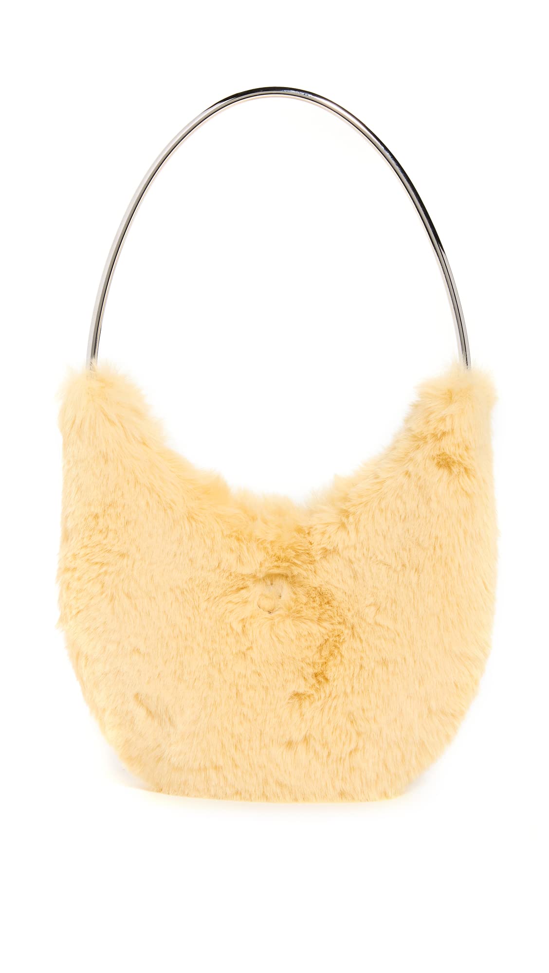 Coperni Women's Faux Fur Ring Swipe Bag, Yellow, One Size