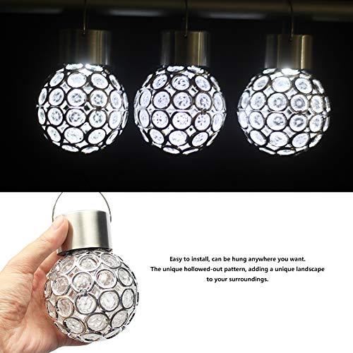 Waterproof LED Solar Hanging Light, Lawn Courtyard Ball Lights, Hanging Solar Lantern Decor for Garden Home Yard Patio Lawn Holiday Party Wedding