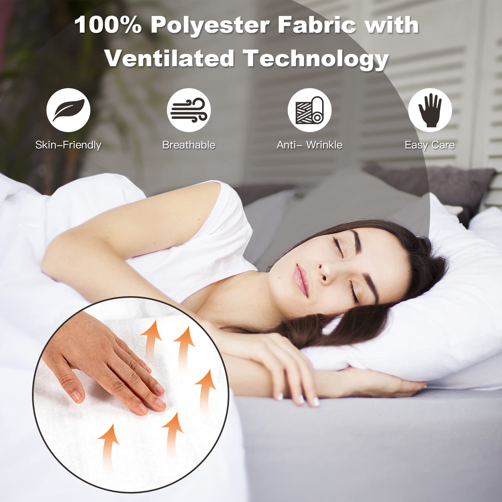 GORELAX Heated Mattress Pad Twin Size, Electric Mattress Pad Cover w/ 8 Heating Settings,4 Auto Shut Off Settings & Single Control, Bed Warmer Heater w/Deep Pocket, Machine Washable, ETL certificated