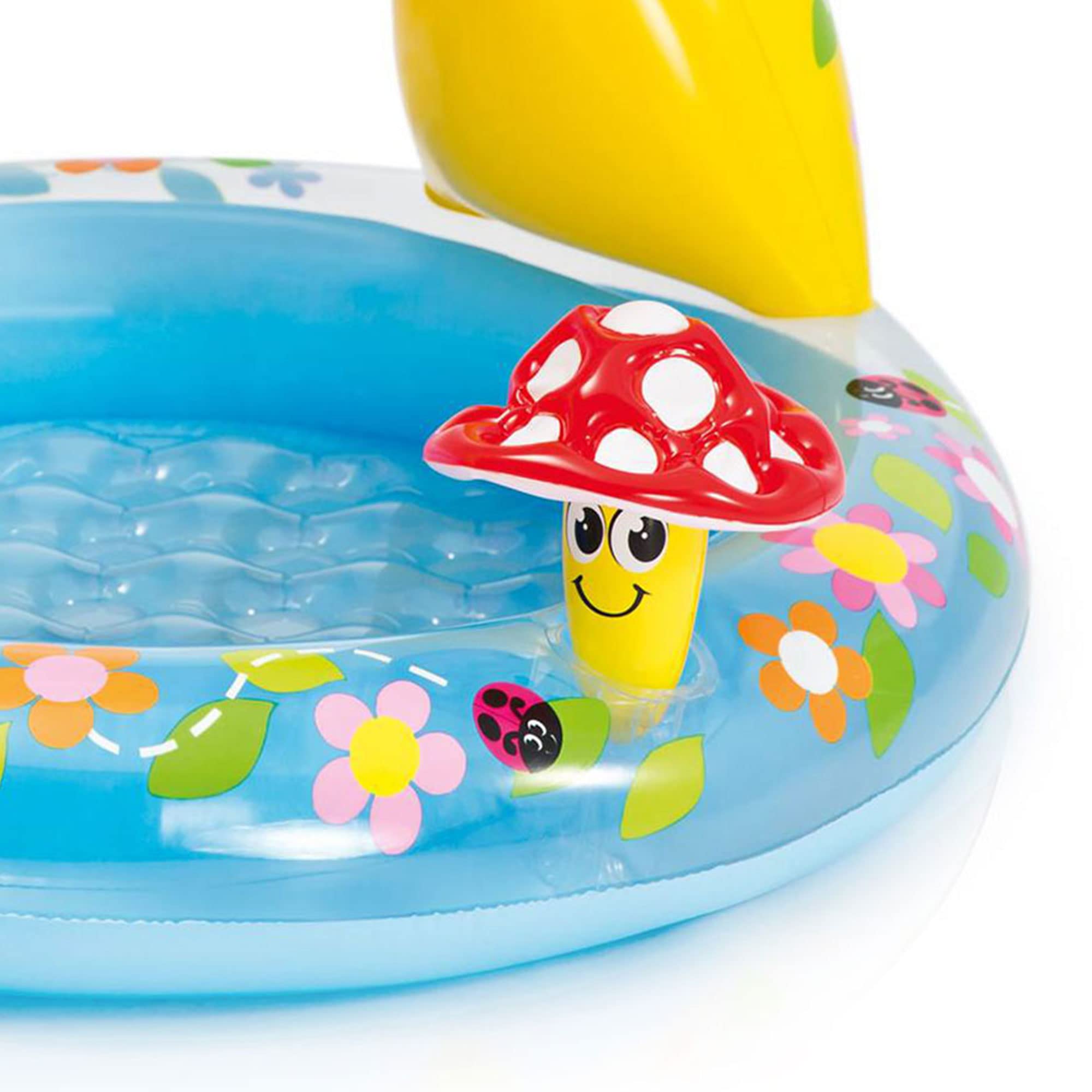 INTEX 57114EP Mushroom Baby Pool: Built-In Mushroom Shade β Soft Inflatable Floor β Durable Vinyl β Ages 1-3 β 40" x 35"
