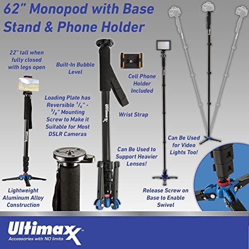 Ultimaxx Advanced Accessory Bundle + Sony FX6 Digital Cinema Camera Kit with 24-105mm Lens + SanDisk 128GB Extreme Pro Memory Card, 160 LED Video Light, Deluxe 62β Monopod & Much More (35pc Bundle)