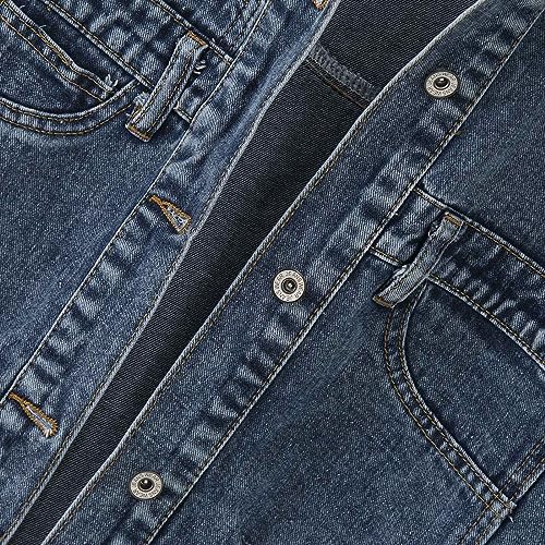 Gerichy Denim Jacket for Women, Oversized Tshirts Shirts for Women, Shirts for Women Trendy, Women's Oversized Denim Jacket Sleeveless Button Down Trendy Ripped Denim Shirt