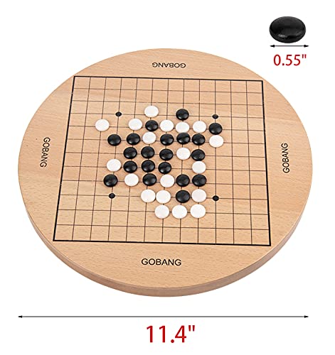 WEROCK Chinese Checkers & Gobang (Five in a Row) 2 in 1 Traditional Strategy Board Game for Family and Party