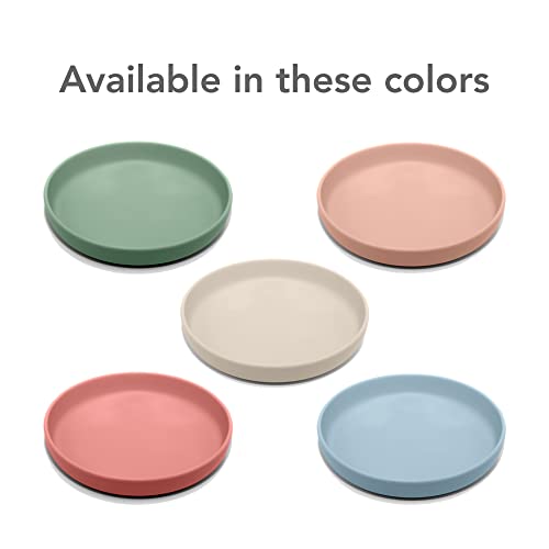 noüka Flat Plate | 100% Food-Grade Silicone | Comes With A Lip Edge | Non-Slip & Soft | Dishwasher Friendly | Deep Moon | Size 570ml