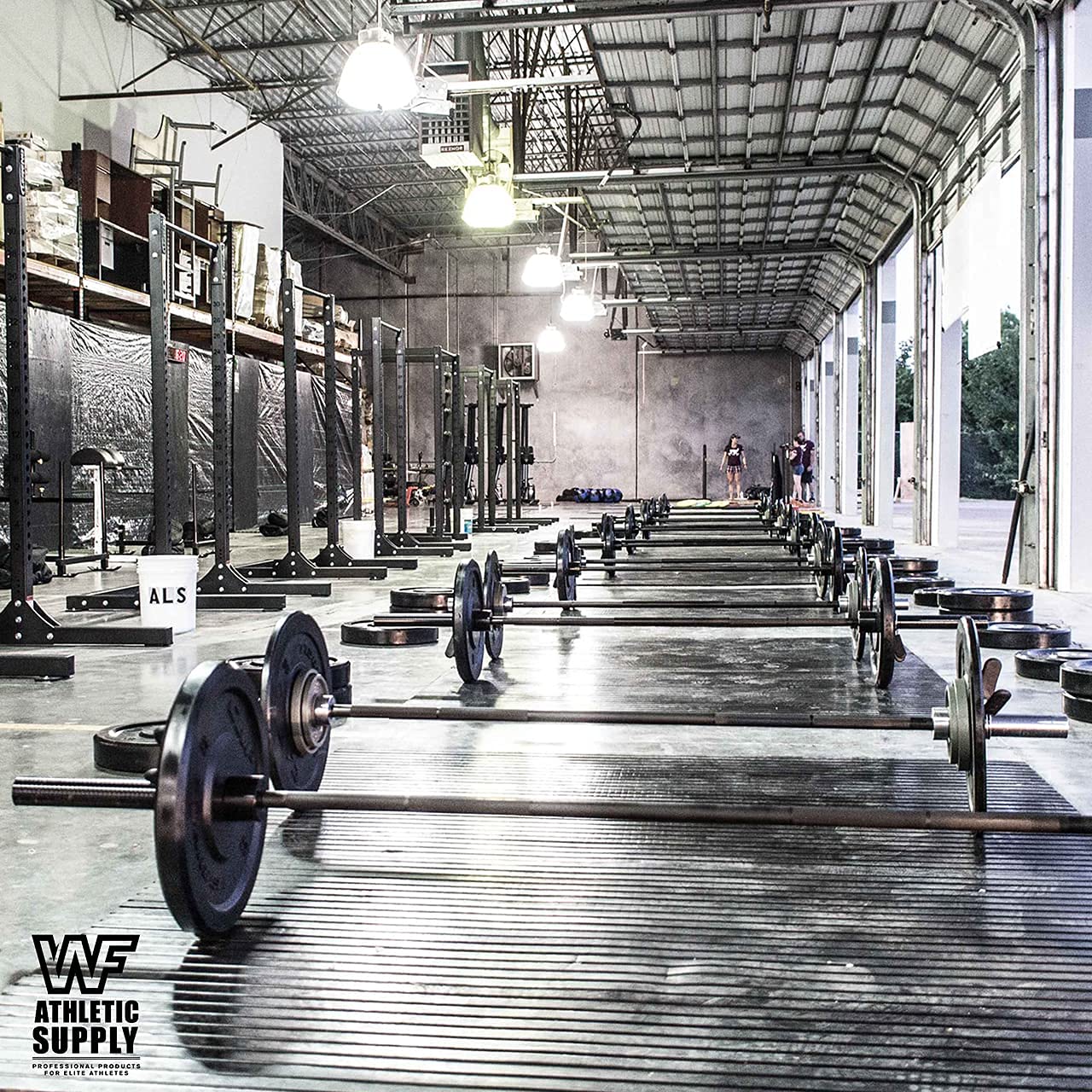WF Athletic Supply 2 inch Olympic Size Black Premium Bumper Plate with Steel Insert, Great for Strength Training, Weightlifting & Crossfit Competition, Size Options Available