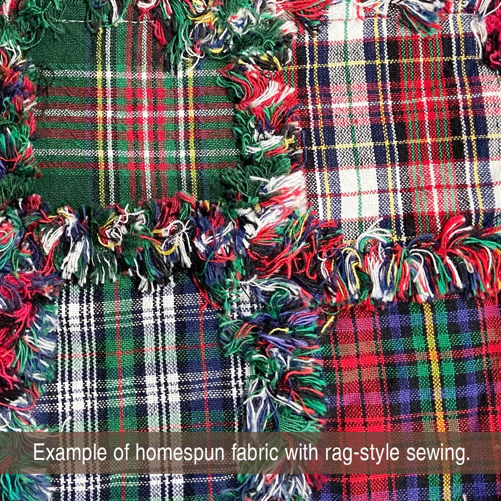Highland Red Tartan Plaid Cotton Homespun Fabric by JCS - Sold by The Yard