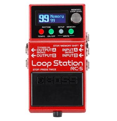BOSS RC-5 Loop Station β modern, compact looper with first-class sound quality, 99 phrase memories, 57 rhythms and optional MIDI control. Perfect for guitar, bass, electroacoustic