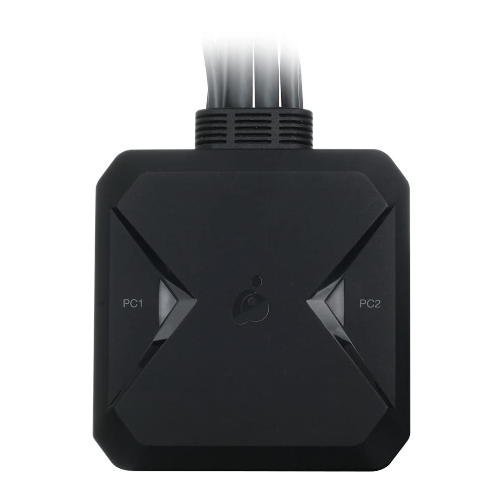 IOGEAR KVM 2-Port USB HDMI Cable KVM with Remote β 4096x2160 60Hz β Plug-n-Play - USB Hub and USB Peripheral Sharing - Attached HDMI and USB KVM Cables - Windows, Mac, and Linux - GCS92HU