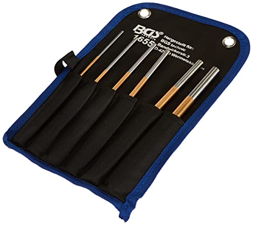 BGS 1655 Pin Punch Set, Gold/Silver/Black, 3-10 x 200 mm, 6-Piece