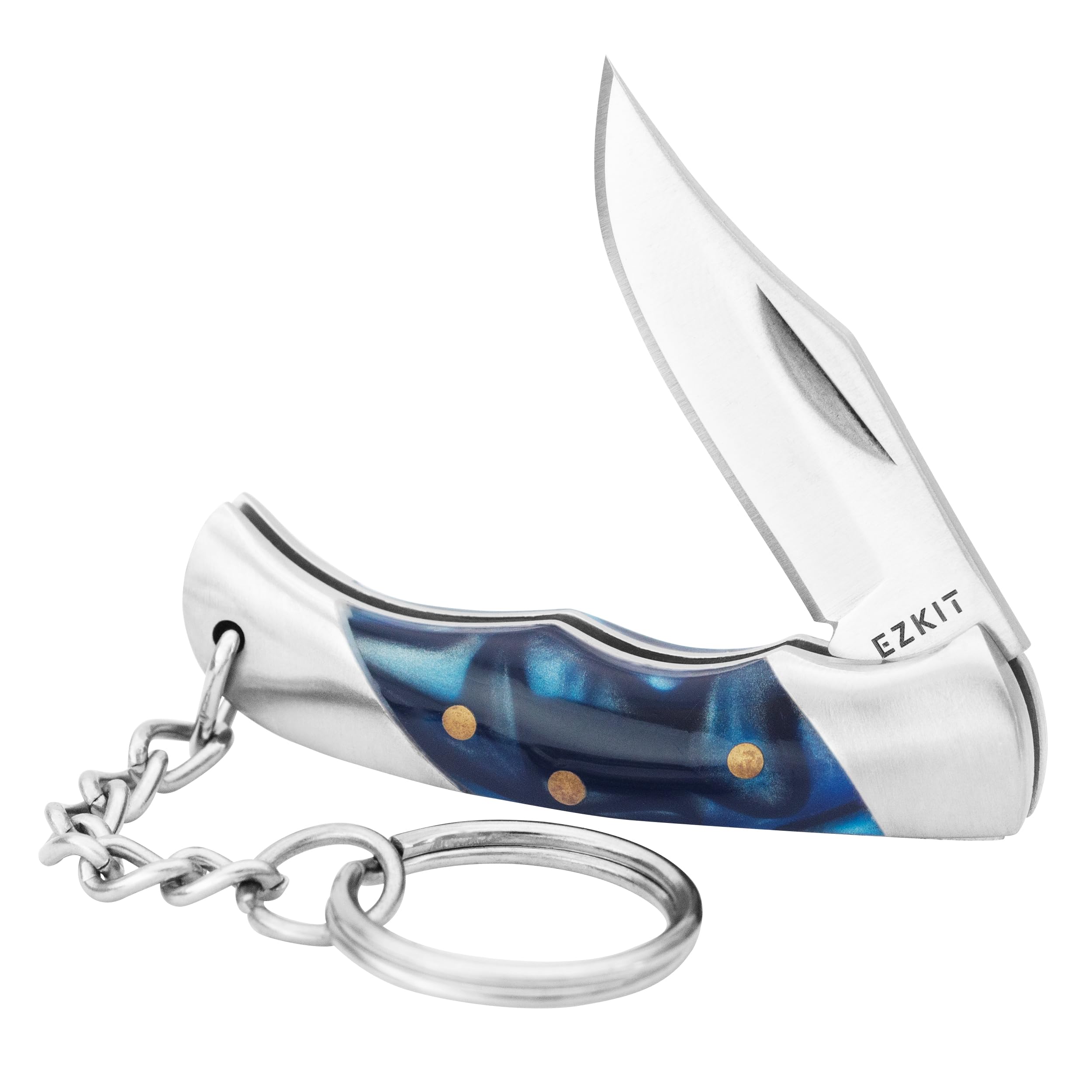 EZKIT Small Pocket Knife, EDC Pocket Knife, D2 Stainless Steel and Wood Handle, Small Knife, Blade Length 1.5in