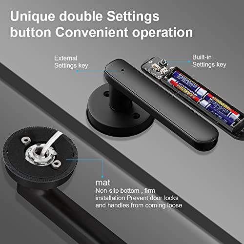Fingerprint Door Lock, Smart Fingerprint Door knob-biometric Door Lock,with passcode keypad keyless Entry Door Handle,for Bedroom Home Hotel Office Apartment