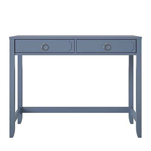 Novogratz Her Majesty 2 Drawer Writing Desk, Blue