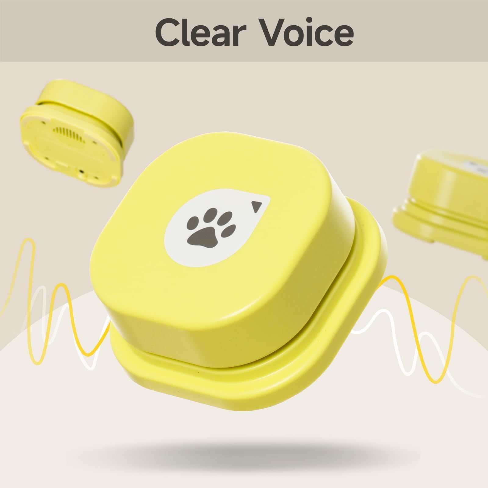 MEWOOFUN Dog Buttons for Communication Starter Pack Recordable Dog Talking Buttons Set Dog Training Speaking Buttons Dog Clicker with Mat & Stickers (4 Packs-Rubber Mat)
