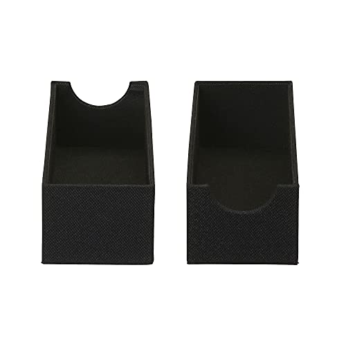 Household Essentials 2-Pack of Drawer Organizers, Sturdy Chipboard with Soft Polyester Cover, Handy and Fashionable Organization Solution, 3β H x 4β W x 12β D, Black Linen
