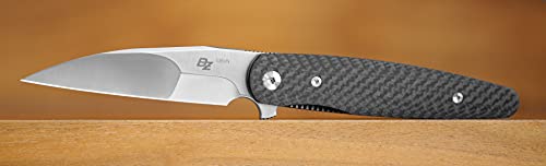 DROP + Brad Zinker Dogtooth Liner Lock Folding Pocket Knife, Orange g10 / Satin