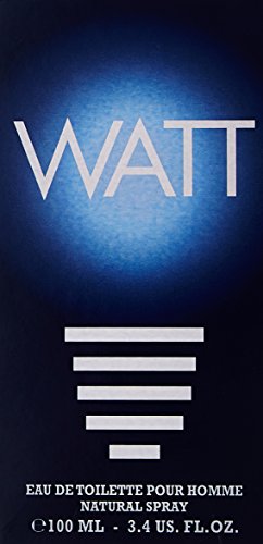 Watt Blue By Cofinluxe for Men Eau De Toilette Spray, 3.4-Ounce