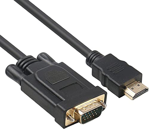 Computer Cables,HDMI to VGA, Vakoo Gold-Plated HDMI to VGA 5 Feet Cable (Male to Male) Compatible for Computer, Desktop, Laptop, PC, Monitor, Projector, HDTV, Raspberry Pi, Roku, Xbox and More