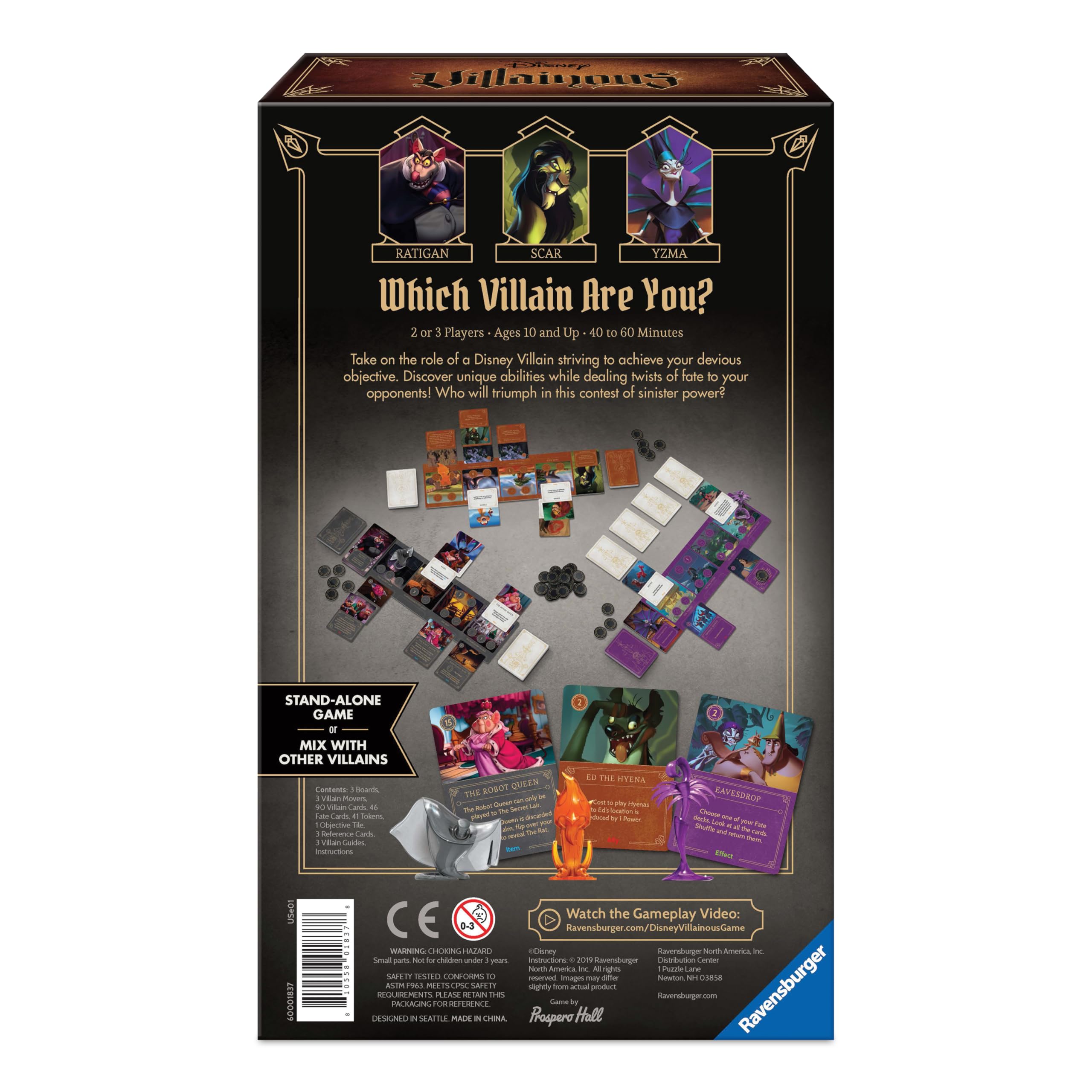 Ravensburger Disney Villainous: Evil Comes Prepared - Strategy Board Game for Ages 10 & Up | Stand-Alone & Expansion | 2019 Toty Game of The Year Award Winner, 2020 Finalist