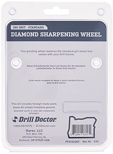Drill Doctor DA31320GF 180 Grit Diamond Replacement Wheel for 350X, XP, 500X and 750X