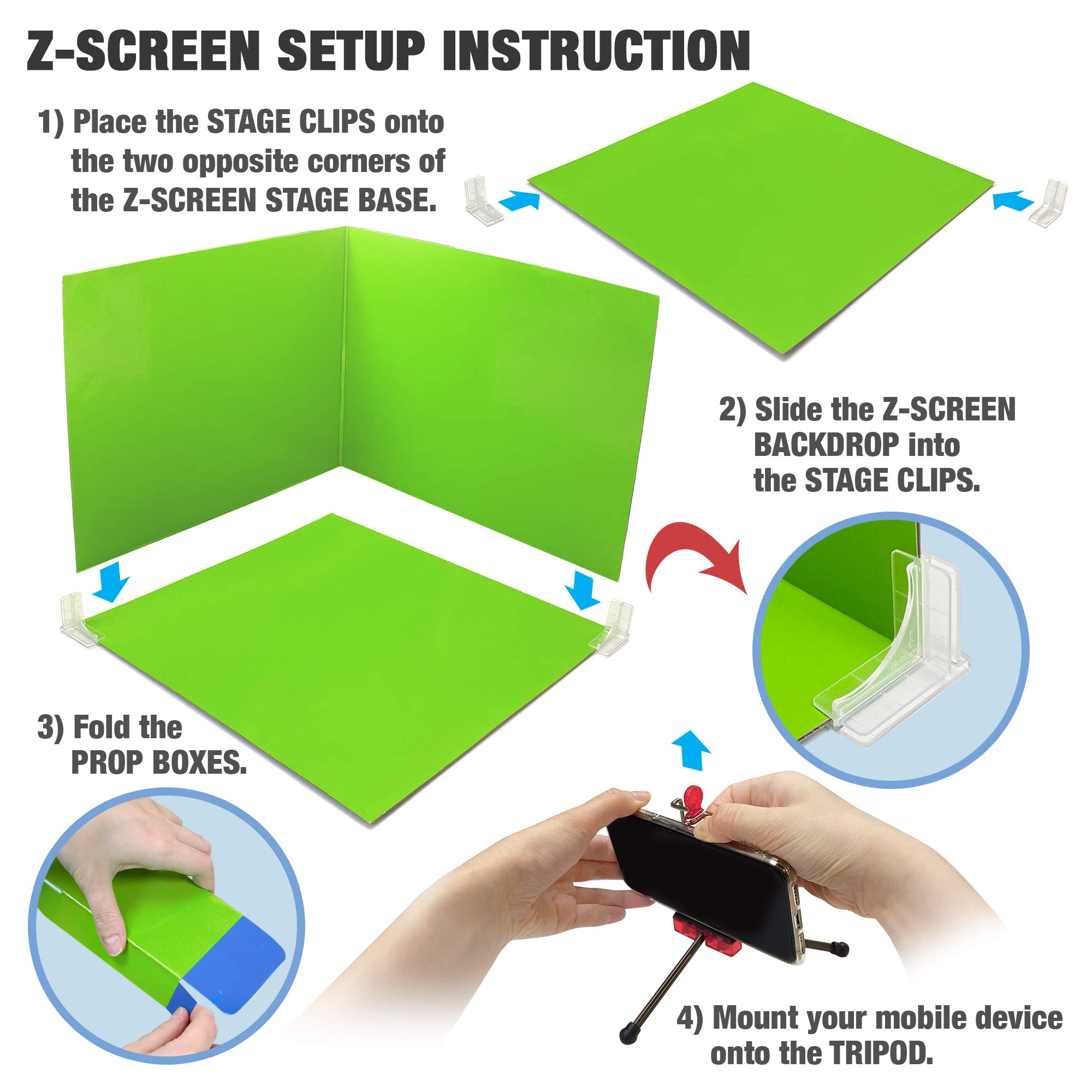 StikBot Zanimation Studio with Pet - Includes 2, 1 Horse, 1 Phone Stand and 1 Reversible Backdrop - in Eco-Friendly Packaging