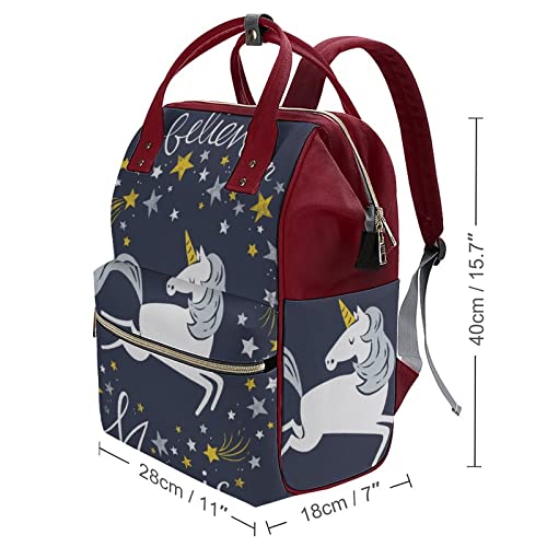 Cute Unicorn Waterproof Mommy Bag Diaper Bag Backpack Multifunction Large Capacity Travel Bag