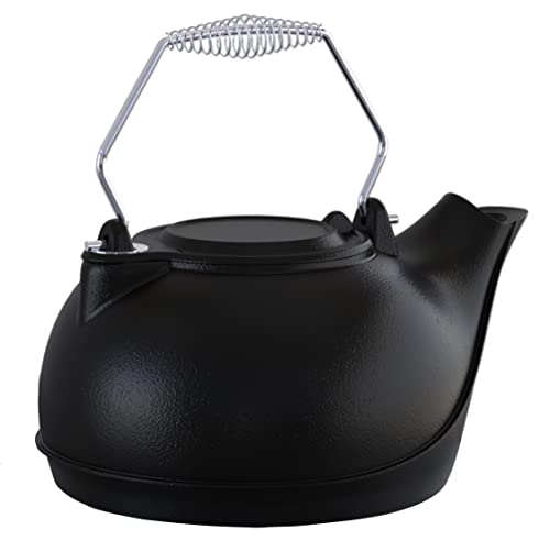 Fire Beauty Humidifying Iron Kettle,Stove Humidifier,Wood Stove Kettle,Cast Iron,Chrome handle