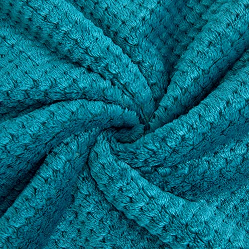 MIULEE Sherpa Fleece Blanket - Fuzzy, Super Soft Throw Blankets for Couch - Thick Fluffy Warm Blankets Perfect for Bed, Sofa, Adults - Cozy Plush Winter Plush Throws(Teal, 50" x 60")