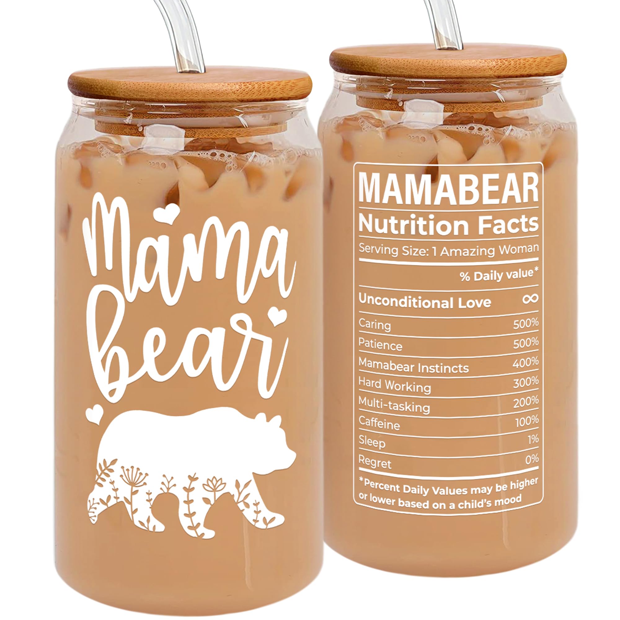 Gifts for Mom from Daughter, Son - Mom Birthday Gifts, Birthday Gifts for Mom - Mom Gifts for Christmas, Mom Christmas Gifts - Mama Gifts, Mother Gifts, New Mom Gifts for Women - 16 Oz Can Glass