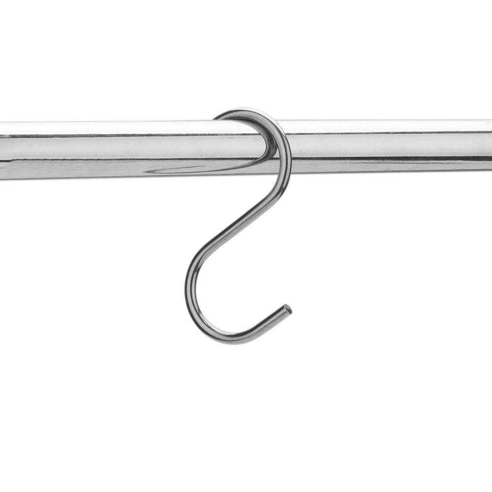 JOMIHONEY 30 Pack Heavy Duty S Hooks Stainless Steel S Shaped Hooks 2.5 inch Metal Hooks for Hanging, Hanging Hook for Kitchen, Bathroom, Bedroom and Office