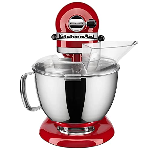 FIRJOY Pouring Shield for KitchenAid 4.5 and 5 Quart Stainless Steel Bowls ONLY - Secure Fit Splash Guard Accessory for KitchenAid Tilt-Head Stand Mixers (Clear)