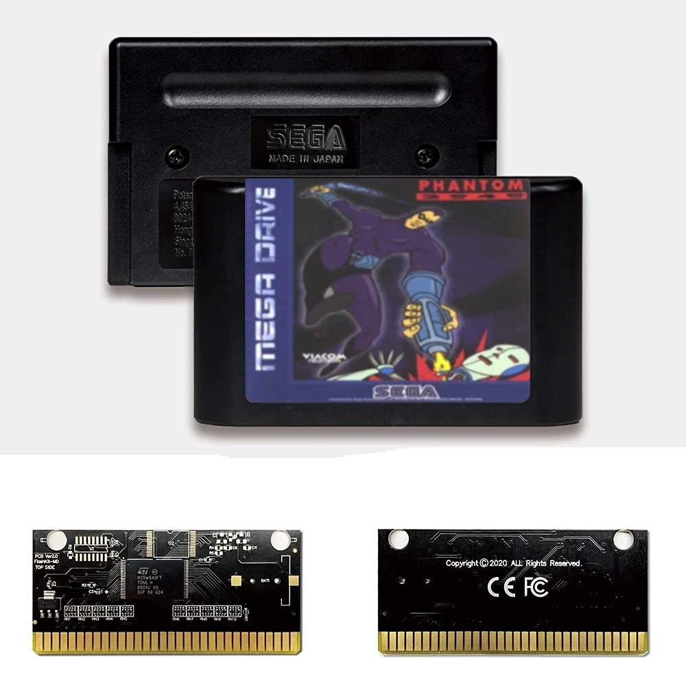 Royal Retro Phantom 2040 EUR Label Flashkit MD Electroless Gold PCB Card For Sega Genesis Megadrive Video Game Console (PAL-E)
