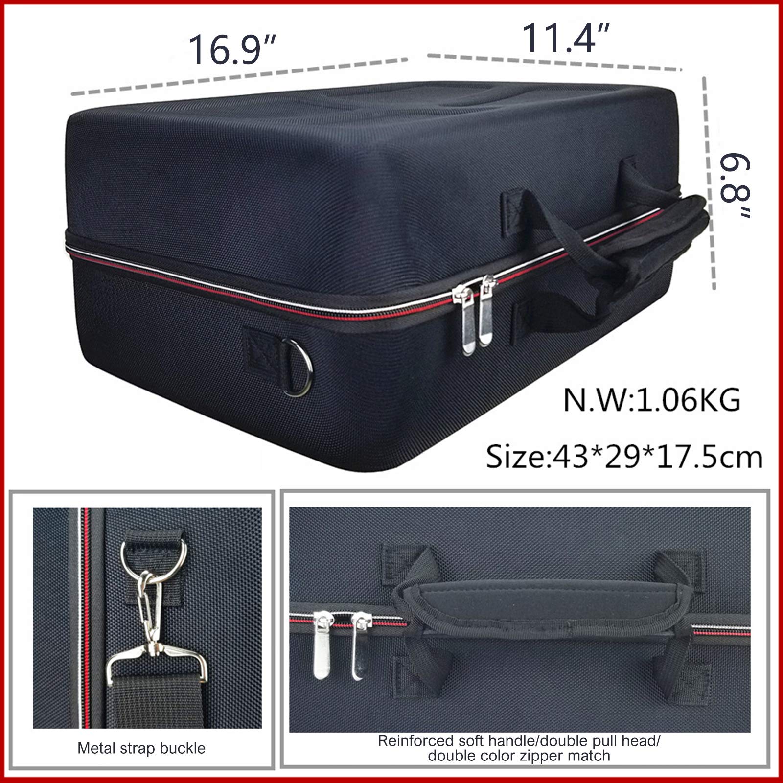 Storage Carry Case Bag for PS5 Consoles Controller Cable Travel Bag, Large Capacity PS5 Bag Shoulder Handbag, Waterproof Portable for Playstation Controller, PS5 Games, Gaming Headset, and Gaming Accessories (Black)
