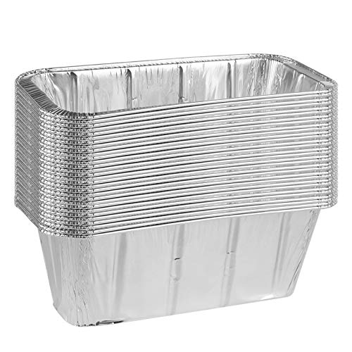 Firsgrill 32-Pack Professional Fits Blackstone 17" 22" 28" 30" 36" Griddle Grill Liners Foil Tray Drip Pans Grease Cup Liners 8" L x 3.75" W x 3" D